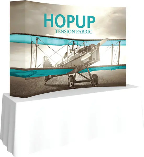 Orbus Hop Up Curved Full Fabric 8‚Äô Table Top Display – Orbus Displays