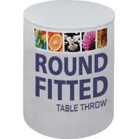 Round Fitted Table Throws in 4 Diameters with Custom Dye Sub Printing ...