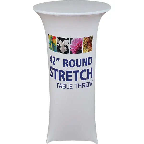 Printed Round Table Throws in 2 sizes with Custom Dye Sub Printing | Stretch Table Throws ...